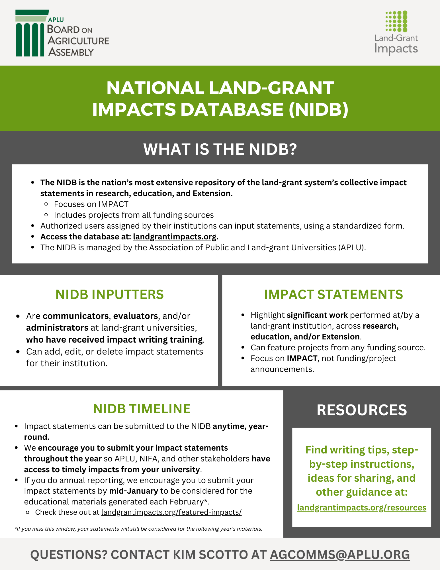 Impact Writing Tips - Land-Grant Impacts